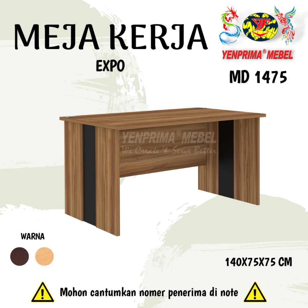 Jual [YENPRIMA] Meja Kerja Expo MD 1475 / Meja Kantor / Meja Kerja ...