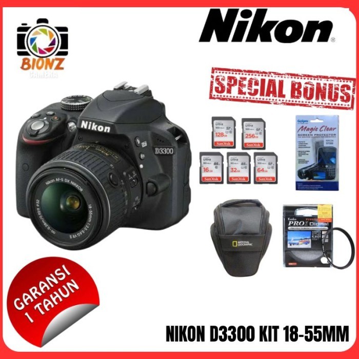 Jual CAMERA NIKON D3300 KIT 18-55MM | Shopee Indonesia