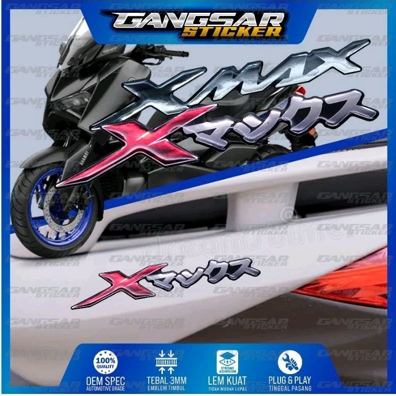 Jual Emblem yamaha xmax jepang / emblem timbul yamaha xmax jepang ...