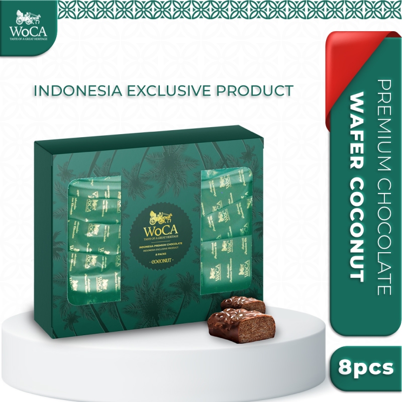 Jual WoCA Wafer Coklat Premium Coconut Chocolate | Shopee Indonesia