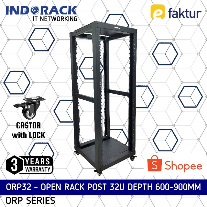 Jual ORP32 Open Rack Post 32U Depth 600-900mm INDORACK Rak Audio ...