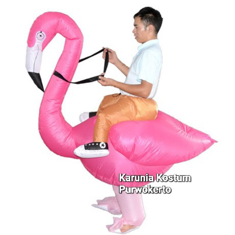 Jual KOSTUM ANGSA DEWASA FLAMINGO COSPLAY BADUT PESTA ULTAH CARNAVAL ...
