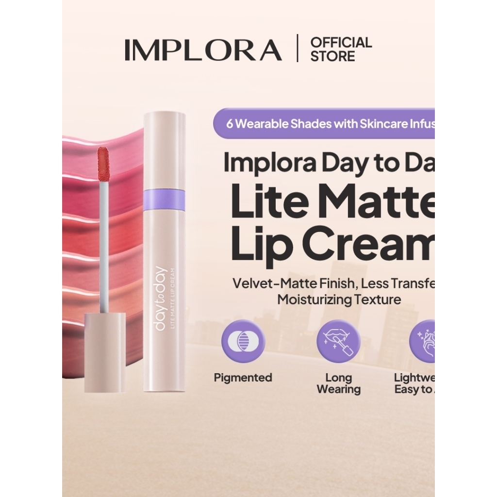 Jual Implora Day to Day Series Lite Matte Lip Cream - Implora Lip Cream ...