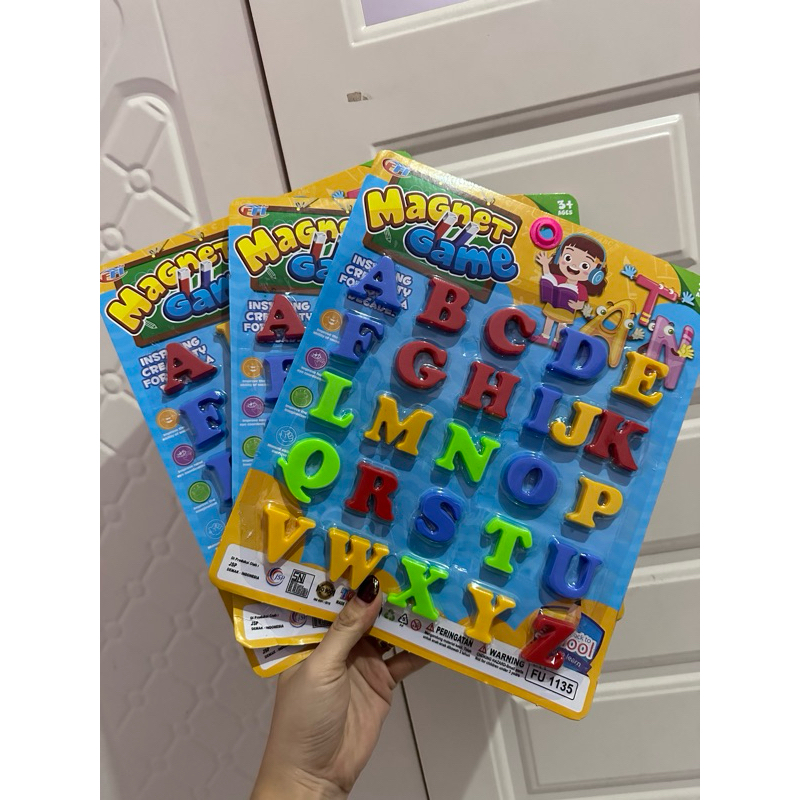 Jual mainan edukasi alfabet magnet huruf abc | Shopee Indonesia