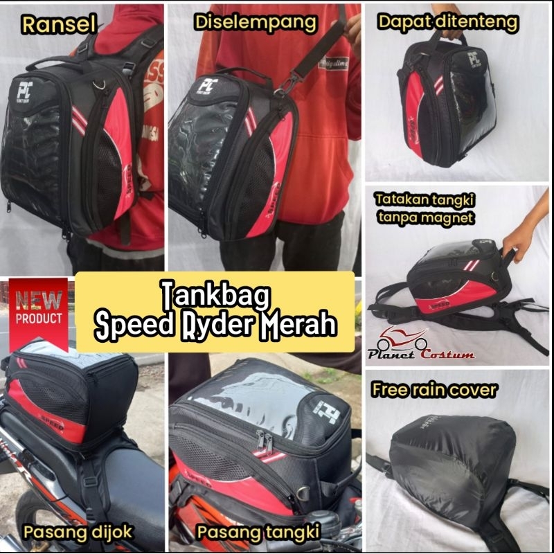 Jual tankbag tas tangki motor CB 150X GSX KLX CRF dll touring helm bogo ...