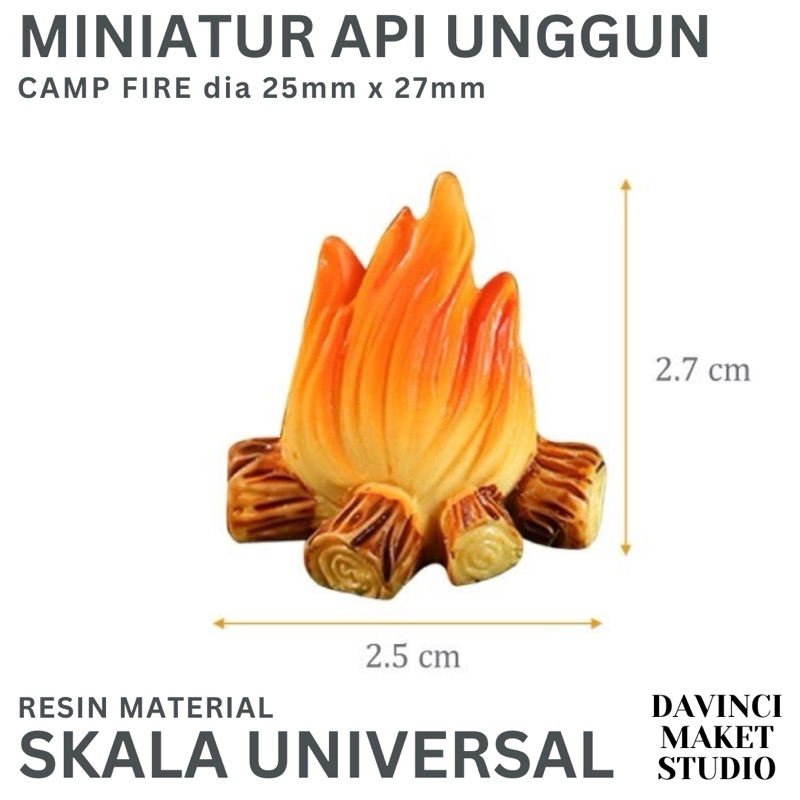 Jual Miniatur Api Unggun Kayu Bakar Kemping Aksesoris Maket Diorama ...