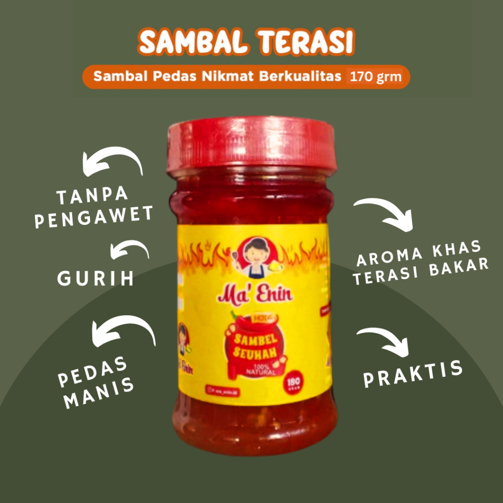 Jual MA_ENIN sambal terasi sambal terasi bawang tomat pedas sambel ... Jual MA_ENIN sambal terasi sambal terasi bawang tomat pedas sambel ...