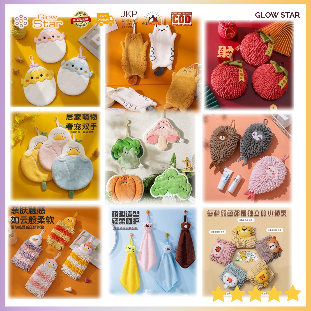 Jual LT23 Handuk lap tangan dapur kamar mandi kain Telur pink Tiger ...