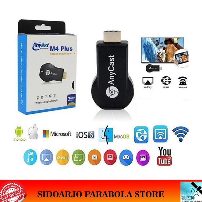 Jual AYI HDMI Dongle Wireless WiFi Mirorring Anycast M4 Plus Miracast Airplay q Kemasan Baru ...