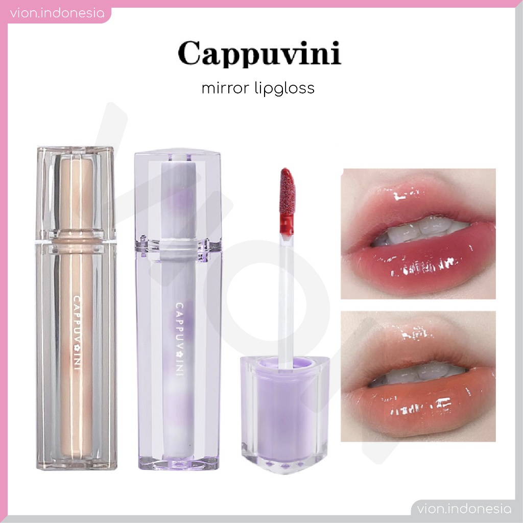 Jual CAPPUVINI Lip Glaze Iced Tea Mirror Lip Gloss Glass Jelly Water Lipstik Tahan Air Tahan ...