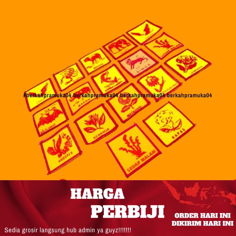 Jual [ Bijian ] Tanda Regu Pramuka Putra-Putri Bordir / Tanda Regu ...