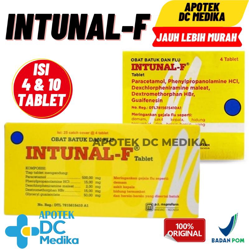 Jual Intunal-F Tablet / Intunal Forte / Obat Flu / Batuk / Intunal ...