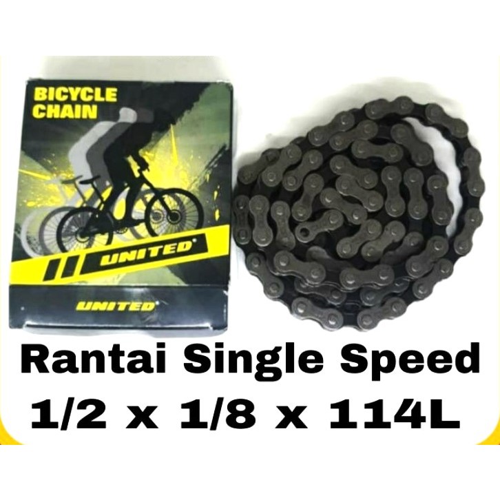 Jual Rantai Rante Sepeda Single Speed RT-101 United 114L BMX Lipat Mini Anak Fixie | High ...