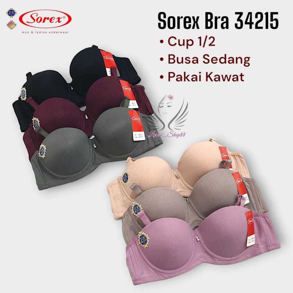 Jual Bh Sorex 34215 Cup Setengah Busa Sedang Kawat Kait 2 Sorex Bra ...