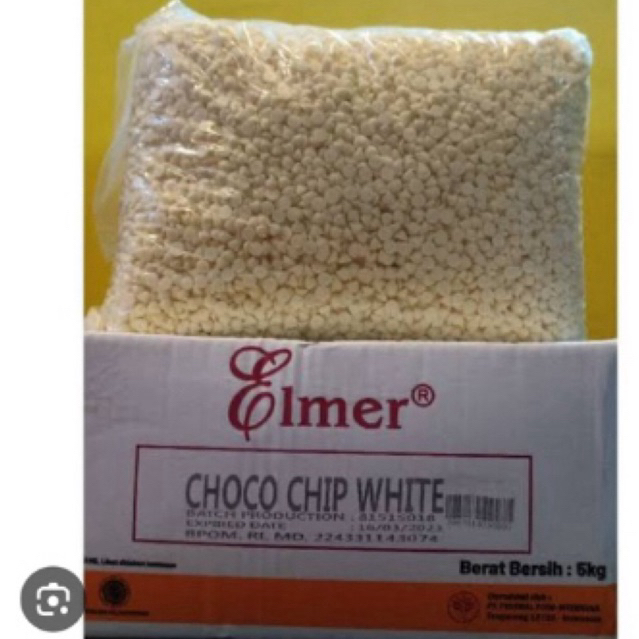 Jual elmer choco chip paku putih atau cokelat kemasan repack 250gr ...