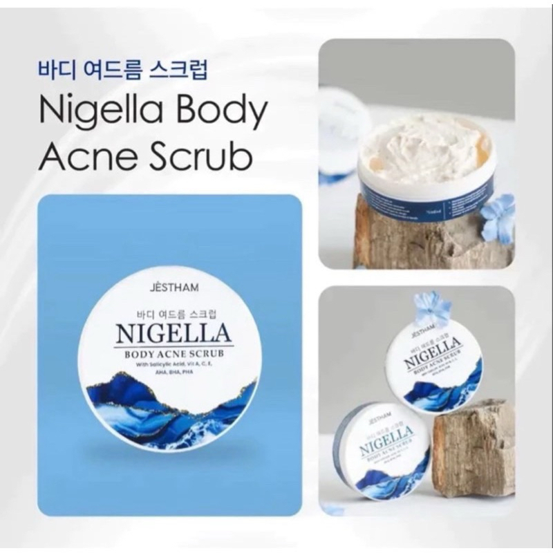 Jual NIGELLA BODY ACNE SCRUB / LULUR BADAN JESTHAM | Shopee Indonesia