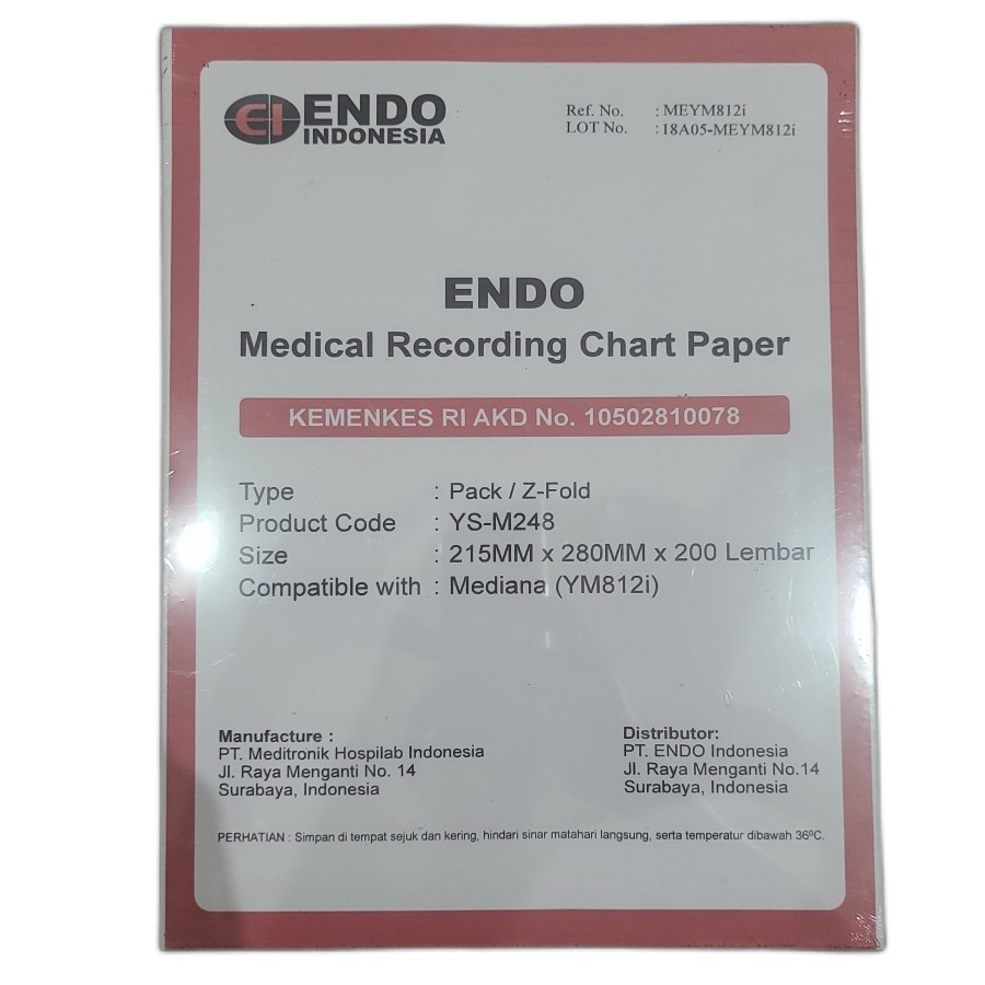 Jual Ecg paper z fold 215 x 280 mm x 200 lembar kertas ekg mediana ym812i | Shopee Indonesia