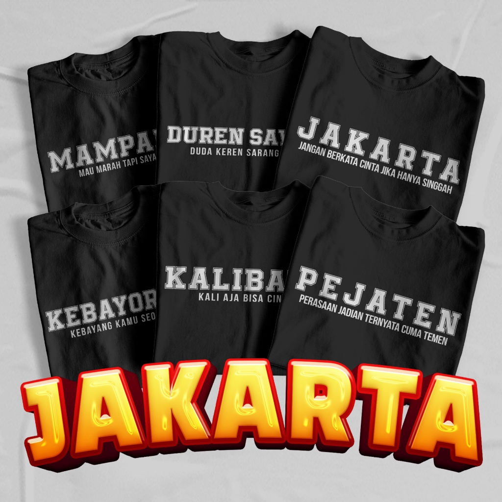 Jual Desain Kaos Keren - Kaos Kata Desain Singkatan Kota Jakarta ...