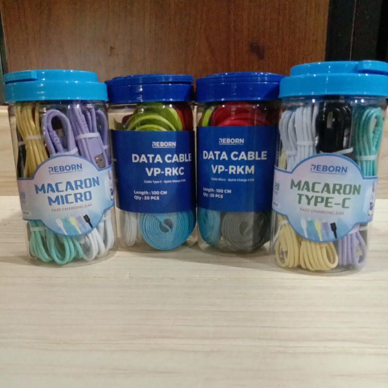 Jual KABEL DATA REBORN MICRO DAN TIPE-C 2,4A&3A /20 pcs | Shopee Indonesia