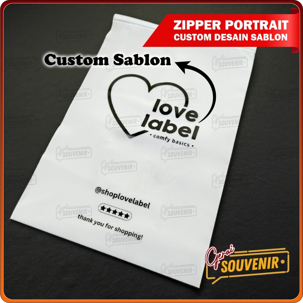 Jual Zipper Bag Custom Desain Sablon Transparan Doff Organizer Bag ...