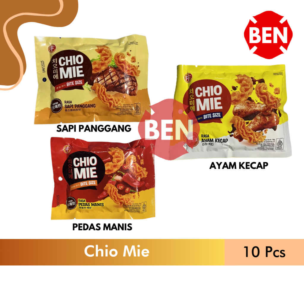 Jual Chio Mie SAPI PANGGANG / AYAM KECAP / PEDAS MANIS Snack Bite Size ...