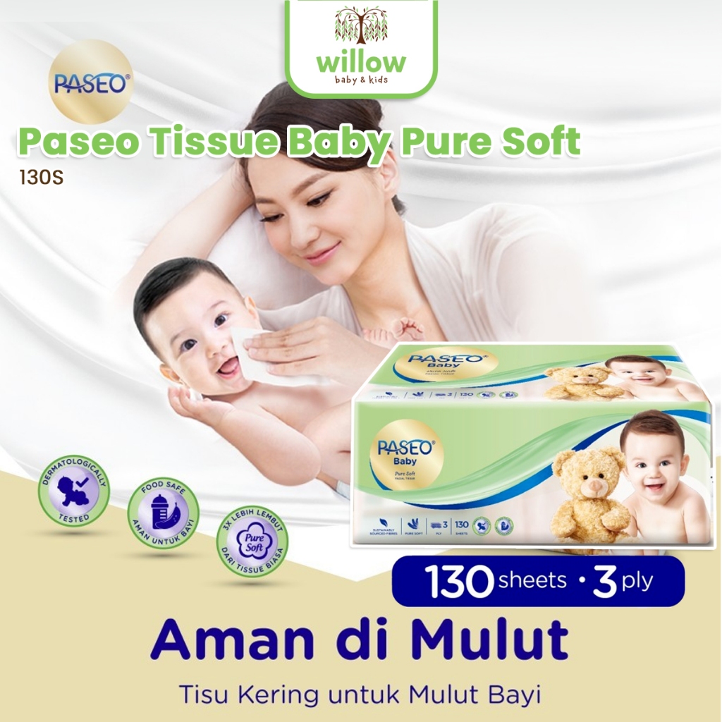 Jual Paseo Tissue Baby Pure Soft 130s | Shopee Indonesia