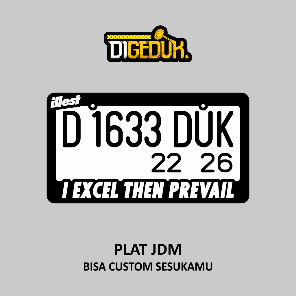 Jual Plat Nomor JDM Custom Frame + Plat / PNP SEMUA MOTOR | Shopee ...