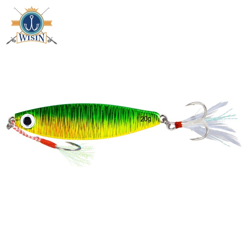 Jual WISIN Baru Umpan Pancing Jigging Hook Memancing Spinner Umpan 7g/10g/15g/20g/30g Laser ...