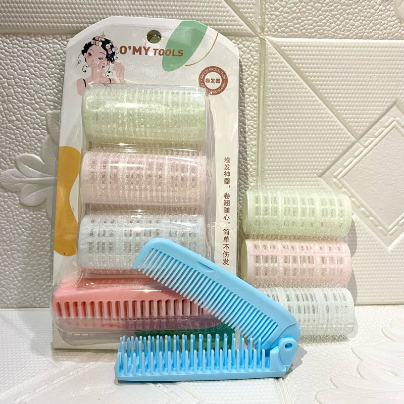 Jual Roll Rambut Set Isi 3 + Sisir Lipat | Shopee Indonesia