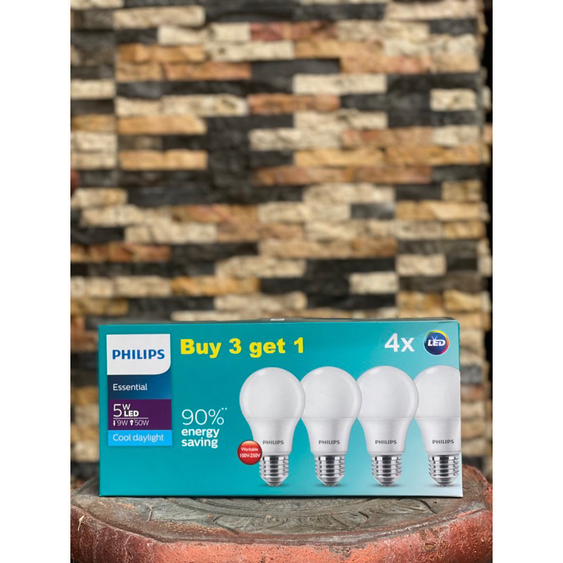 Jual LAMPU PHILIPS LED BULB ESSENTIAL PAKET MULTIPACK 5W 7W 9W 11W BELI ...