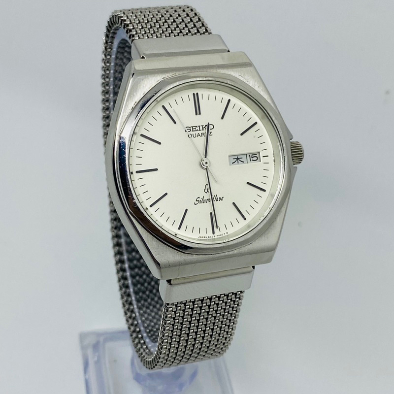 Jual Seiko Silverwave 6433-7000 Made in Japan White Dial Kanji Day ...