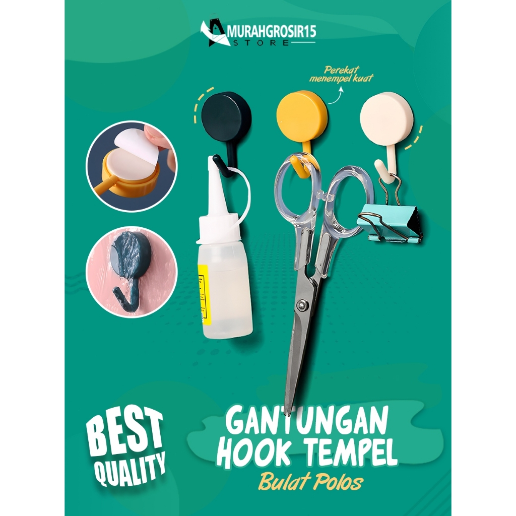 Jual Gantungan Hook Kait Warna Warni Multifungsi Tempel Serbaguna ...
