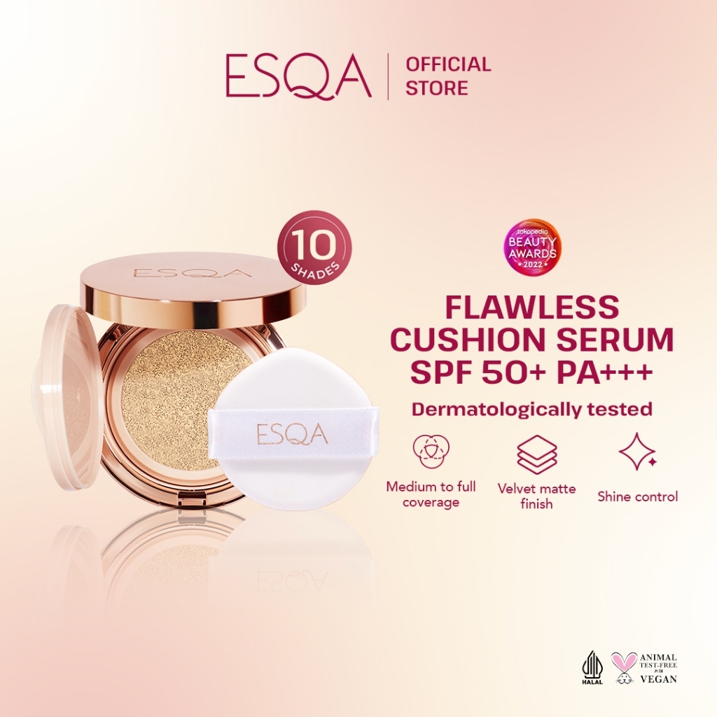 Jual EXP 2026 Cushion ESQA Flawless Cushion Serum SPF 50+ PA ...