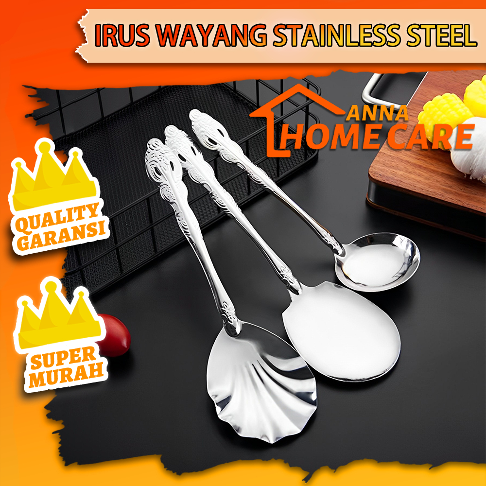 Jual Anna IRUS Sendok Stainless Steel Wayang / Sendok Soup / Sendok ...