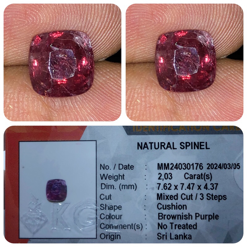 Jual Natural spinel / batu srilanka KGL lab | Shopee Indonesia