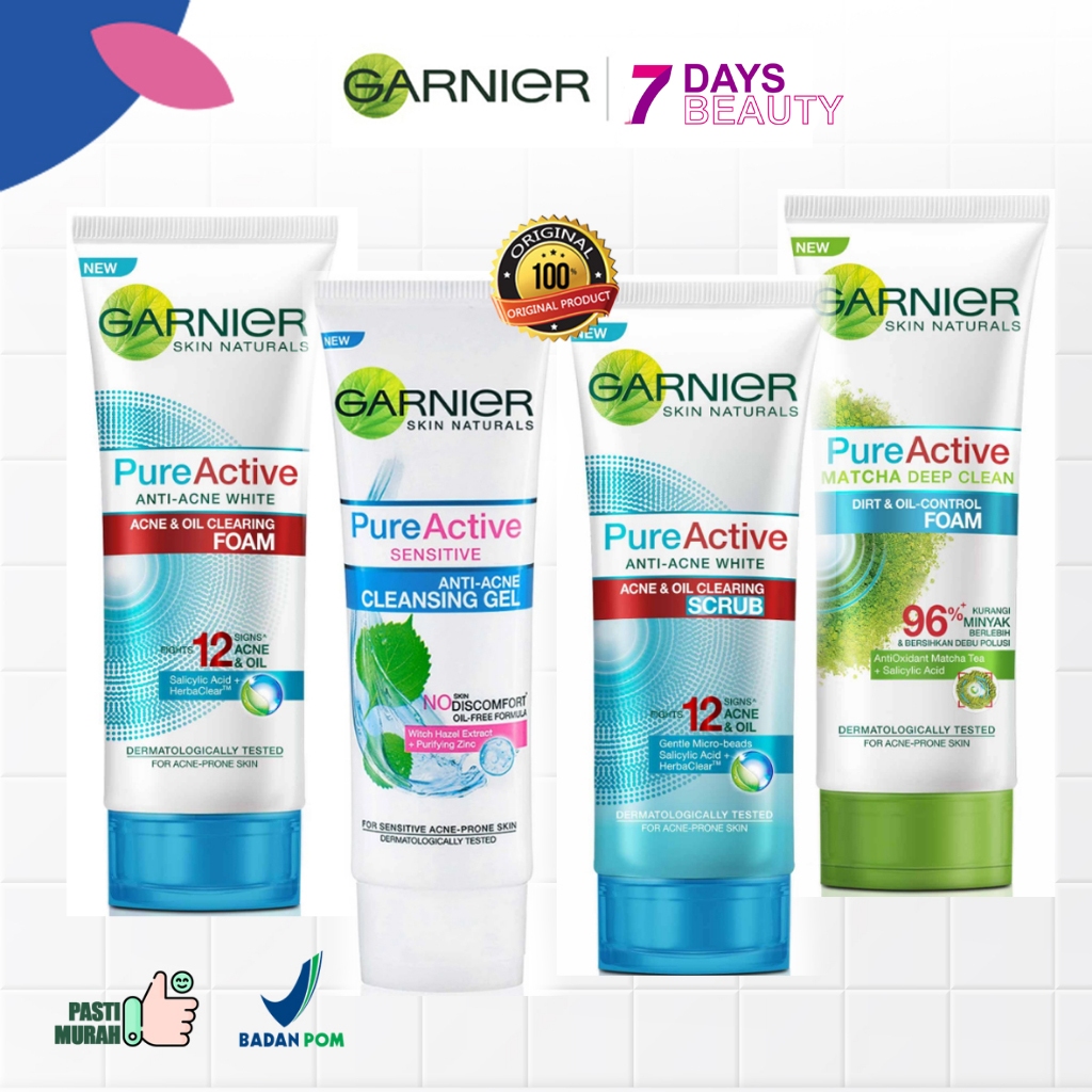 Jual GARNIER Pure Active Matcha Deep Clean Sensitive Gel Anti-Acne ...
