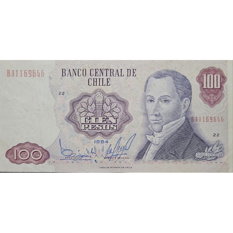 Jual #Termurah Poll Series Jarang Banyak dicari Uang Negara Chile 100 Pesos Tahun 1984 Kondisi ...