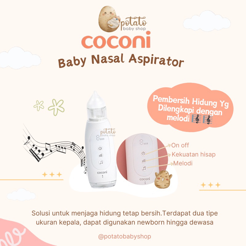 Jual COCONI Baby Electric Nasal Aspirator Nose Cleaner | Alat Penyedot ...
