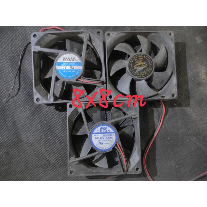 Jual kipas cpu bekas normal 12Vdc 8x8cm normal murah | Shopee Indonesia