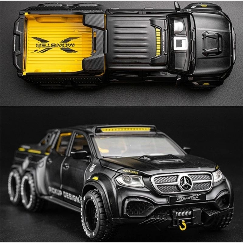 Jual Diecast Mainan Mobil Mercedes Benz Class X Monster 6x6 Pickup Pull ...