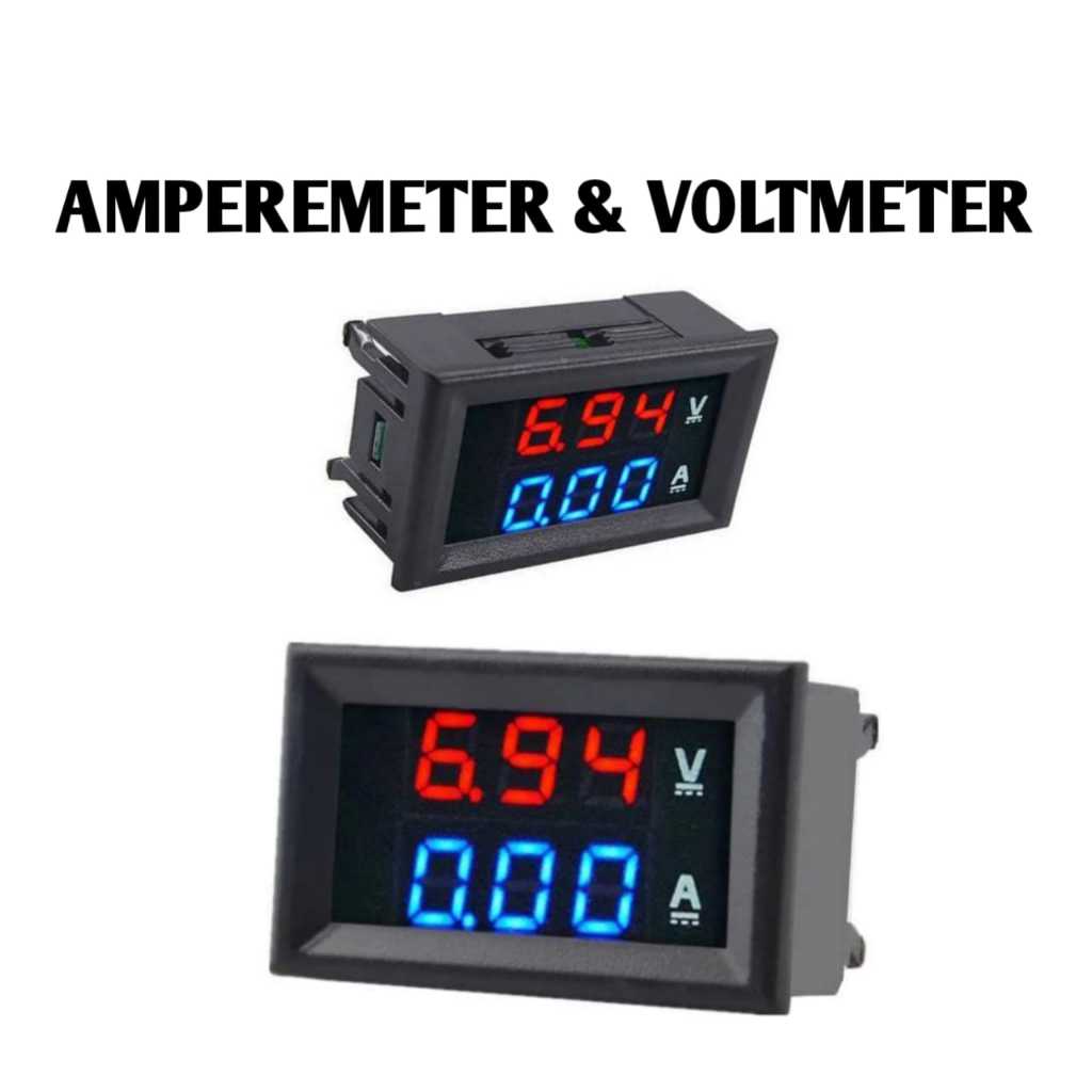 Jual Combo Amperemeter & Voltmeter Dualmeter Digital 0-1000VDC 10A Alat Pengukur Tegangan ...
