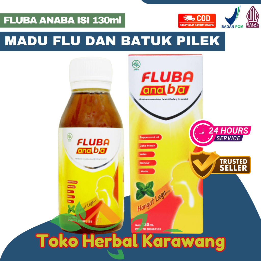 Jual Madu Fluba Anaba 130ml - 3X Ampuh Atasi Flu, Batuk, Pilek Untuk ...