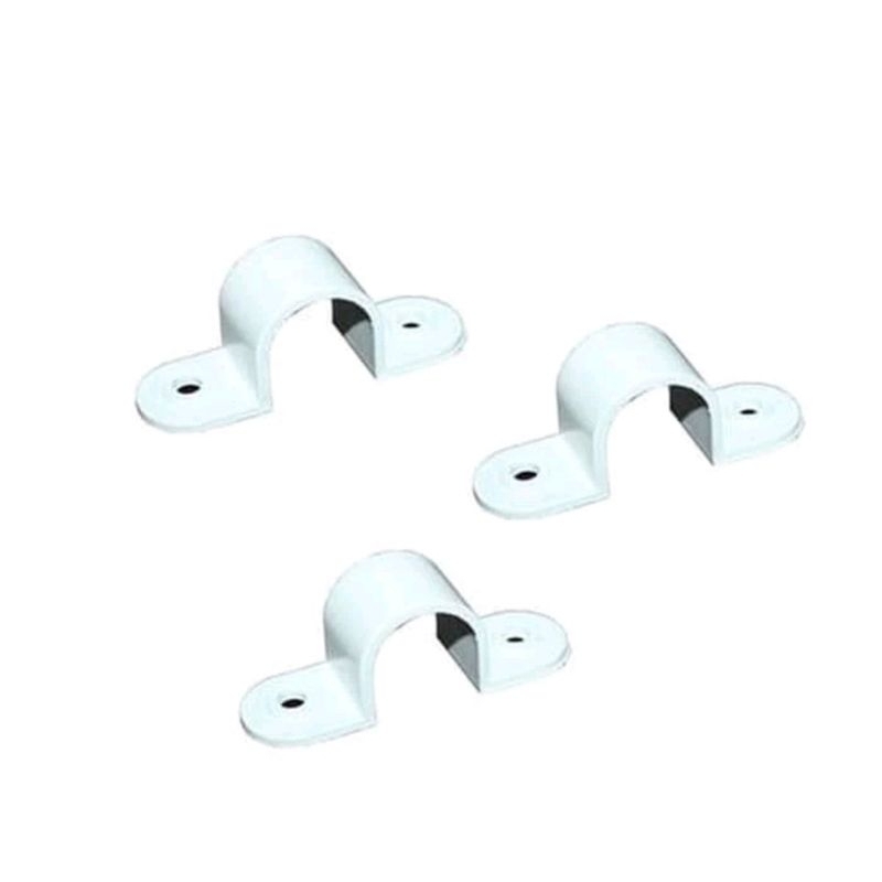 Jual KLEM PIPA LISTRIK CONDUIT 20MM PUTIH / CLAMP PIPA LISTRIK 20 MM ...