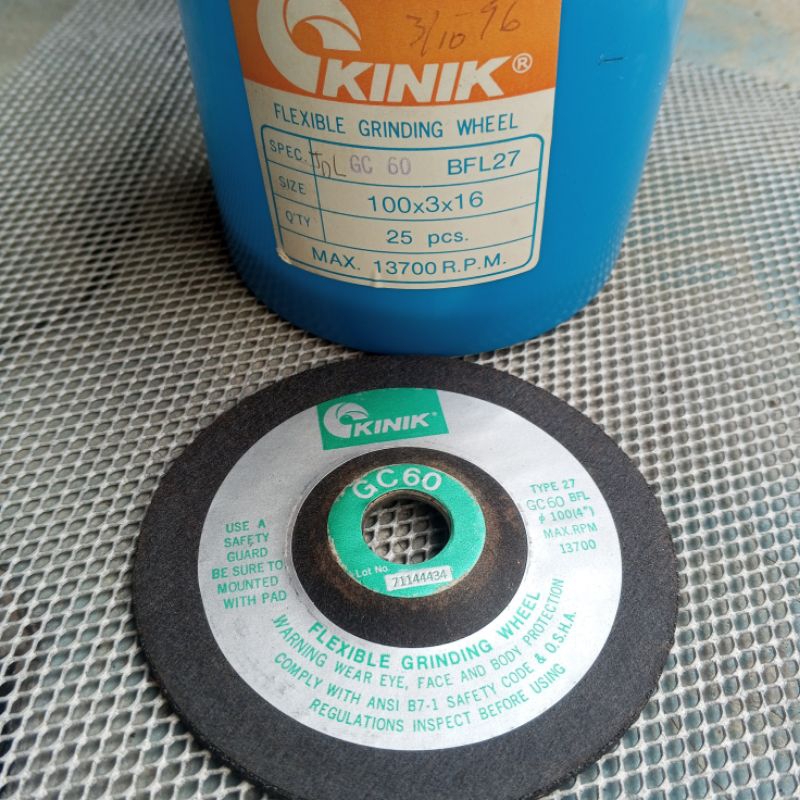 Jual KINIK 4" GC 60 Batu Gurinda Flexible Grinding Wheel Kaca Keramik ...