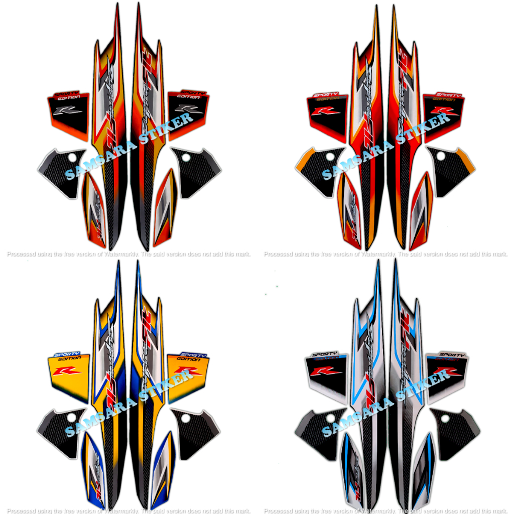 Jual STICKER STRIPING MOTOR SUPRA FIT NEW 2007 R SEPASANG STANDART FULL ...