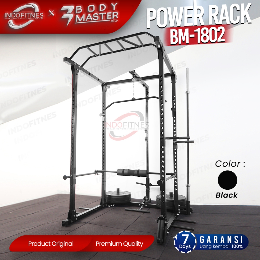 Jual BODYMASTER Power Rack BM-1802 - Home Gym Power Cage Bench Press ...
