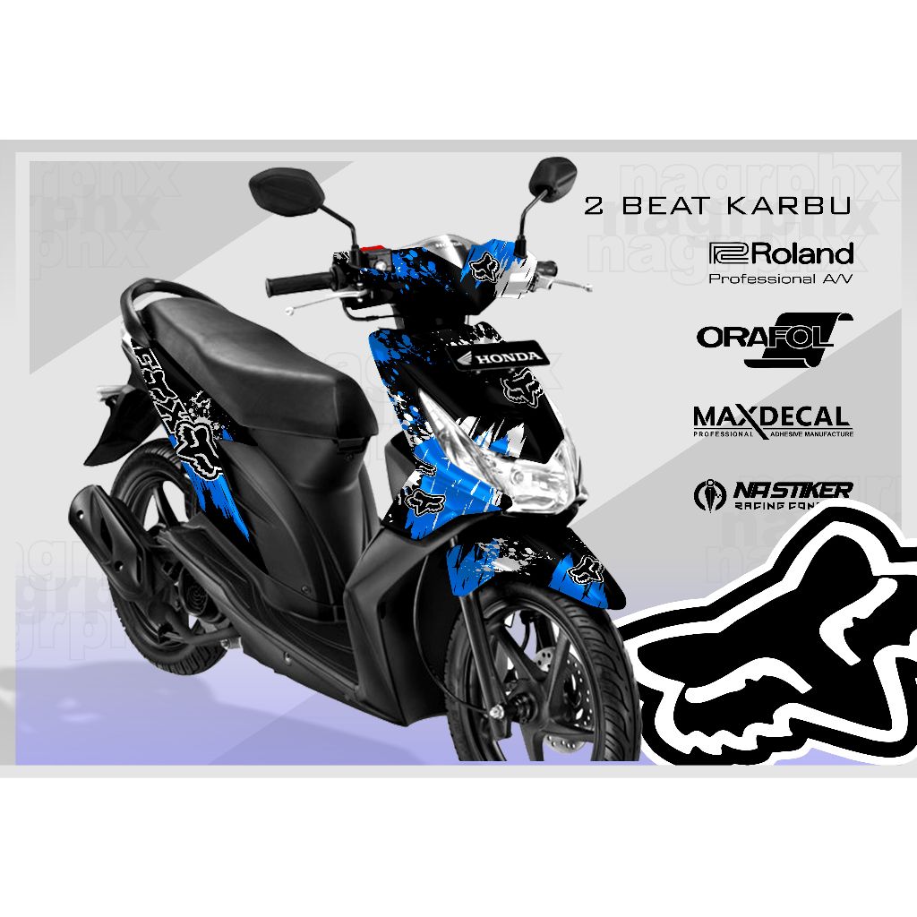 Jual Stiker Decal Full Body Motor Beat Karbu / Stiker Decal Beat Karbu ...