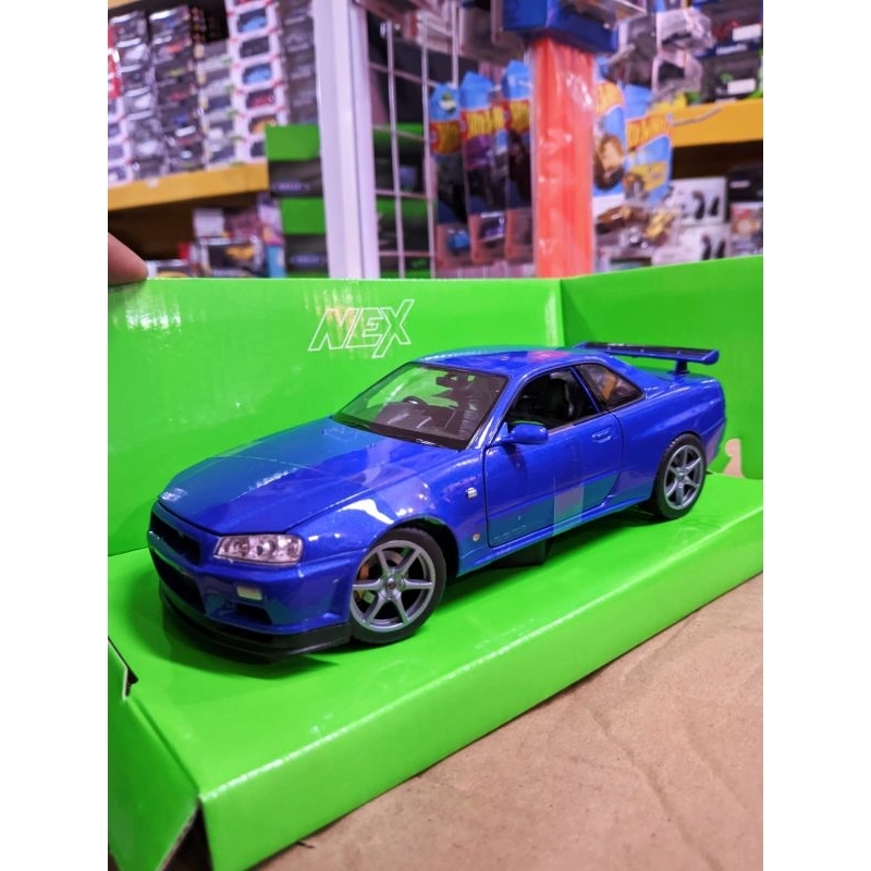 Jual Diecast miniatur Nissan skyline GTR R34 1:24 | Shopee Indonesia