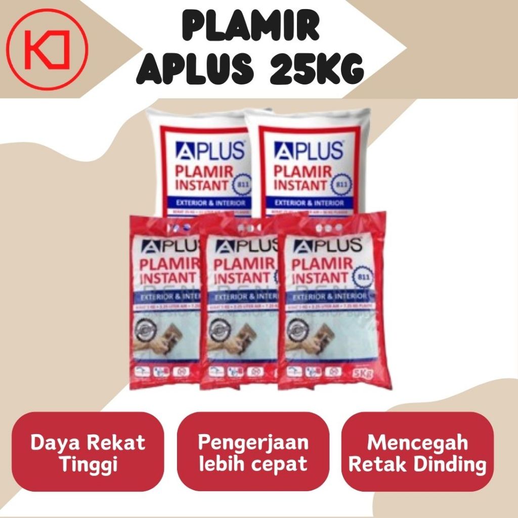 Jual PLAMIR TEMBOK INSTANT APLUS 811 25KG | Shopee Indonesia