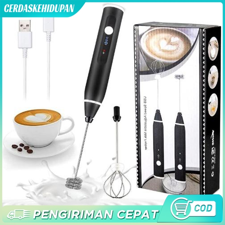 Jual Electric Hand Blender Tangan Pengaduk kopi Milk Frother USB ...